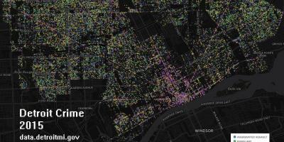 Detroit-map - Karten Detroit (Michigan - USA)